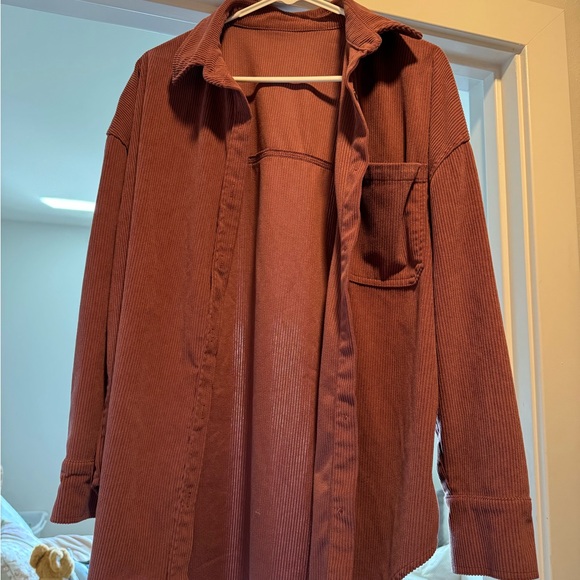 Tops | Rust Corduroy Buttonup Shirt | Poshmark